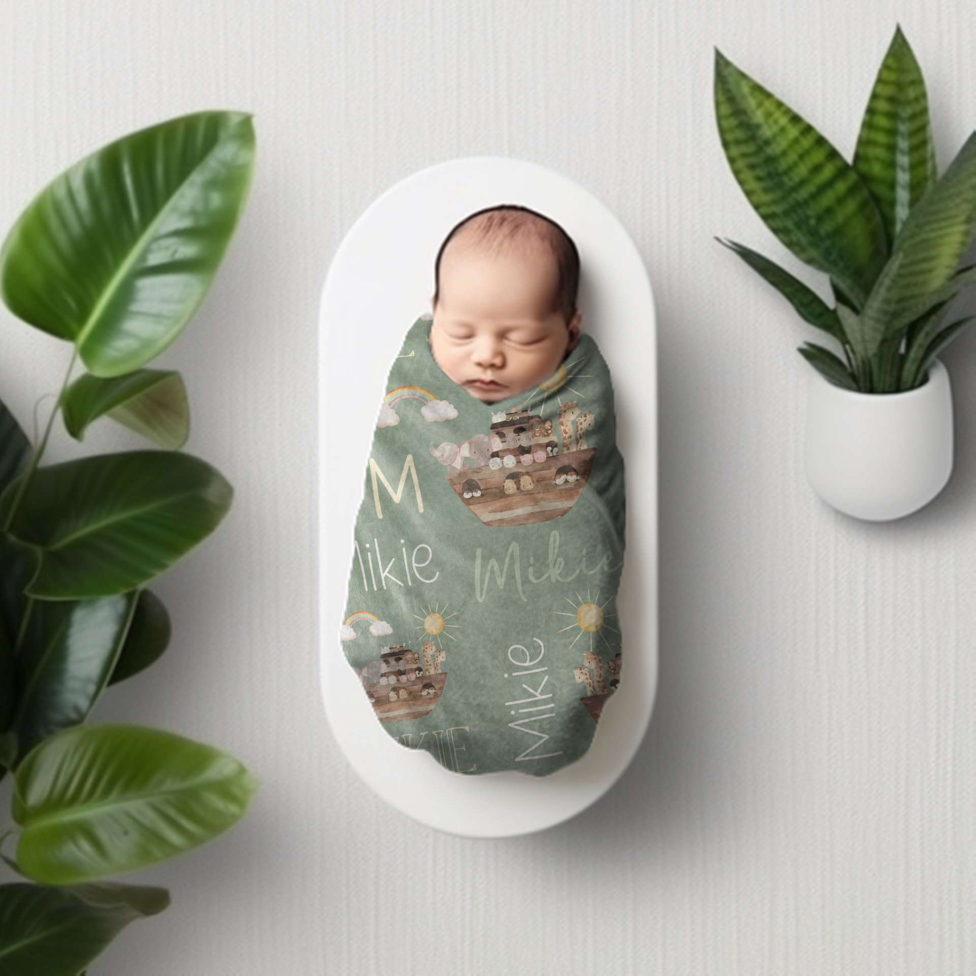 Personalized Noah's Ark Baby Blanket | The Blanket Loft