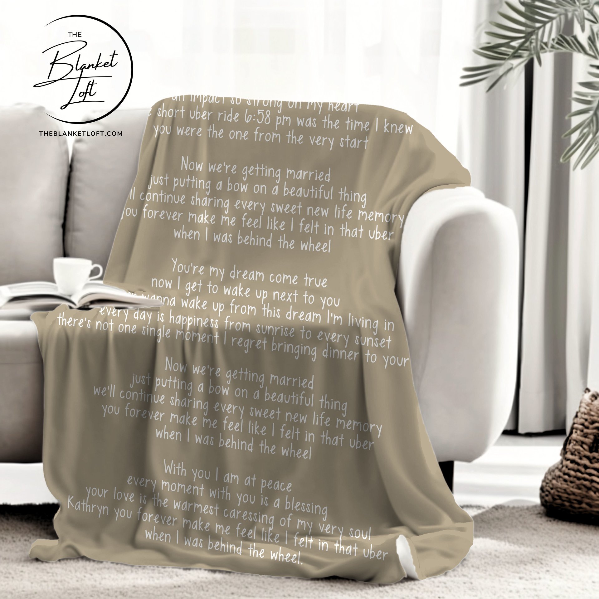Custom Song Lyrics Blanket | The Blanket Loft